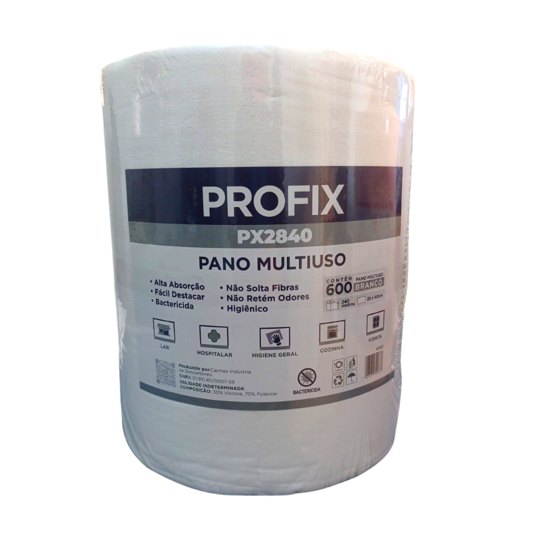 Pano Multi Uso 300mts Profix Branco | Papel, Plástico & Cia - Embalagens | Higiene | Limpeza