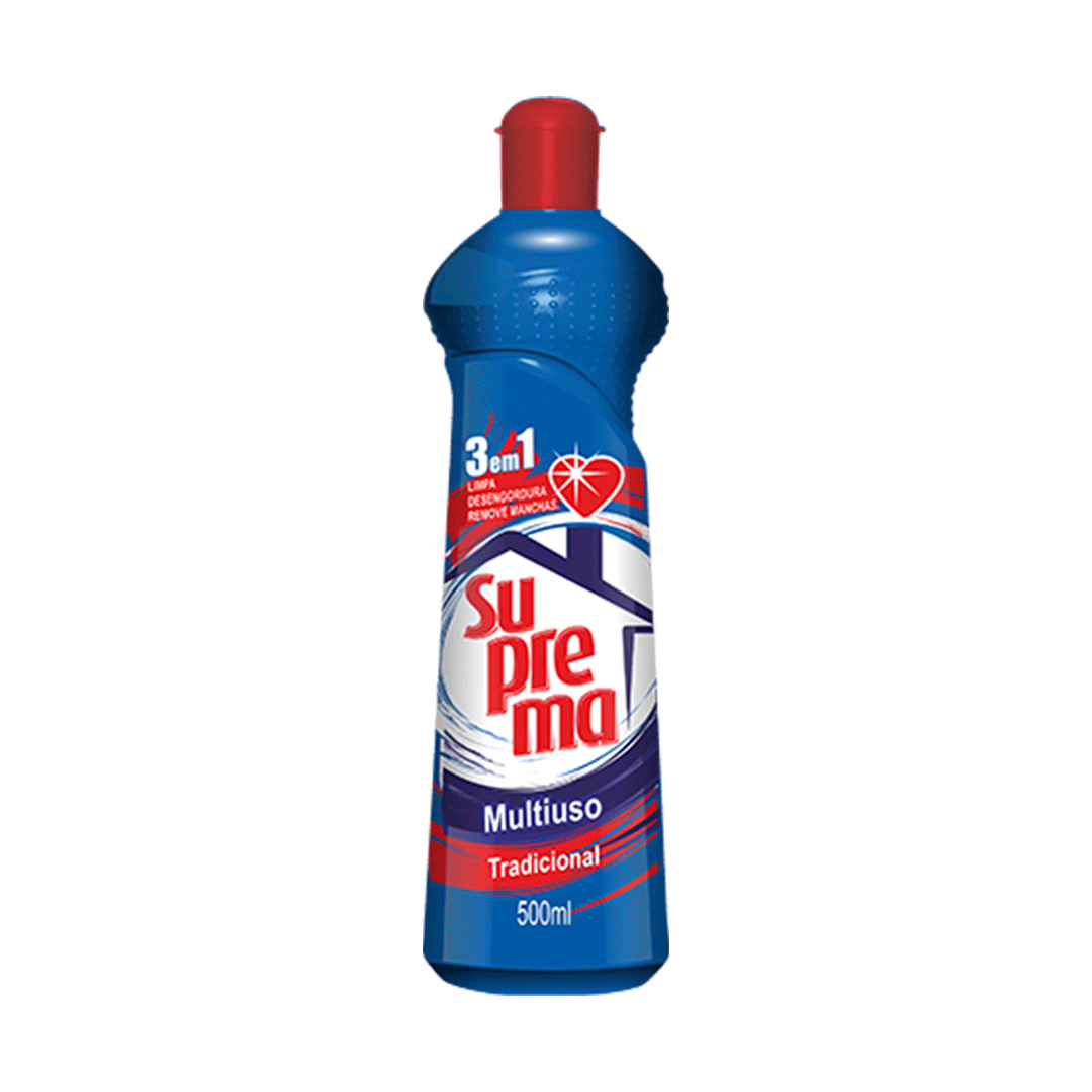 Limpador Multiuso 500ml Suprema Az Tradicional | Papel, Plástico & Cia ...